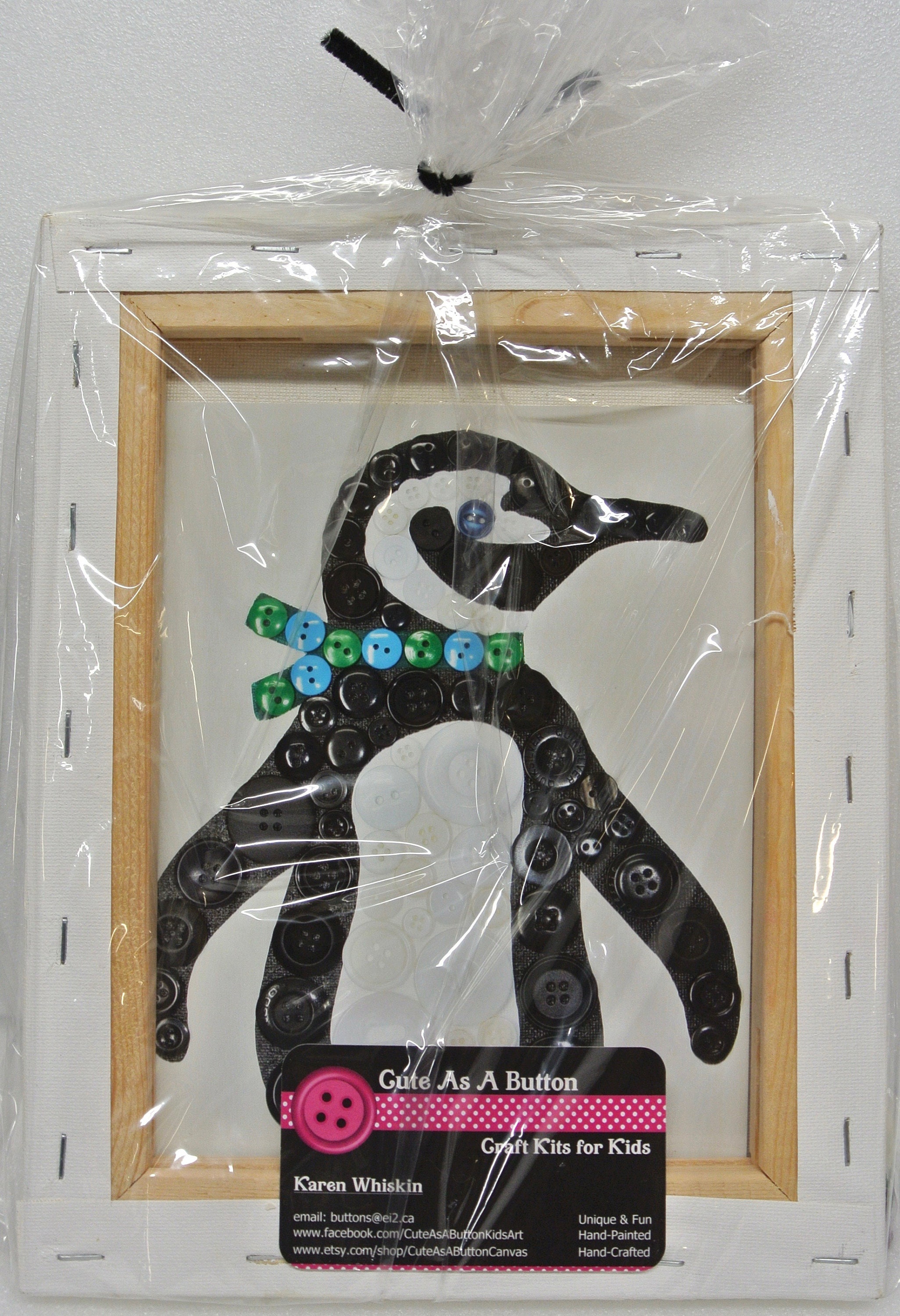 Button Craft KIT for Kids, Penguin Craft Kits, Kids Crafts, Penguin ...