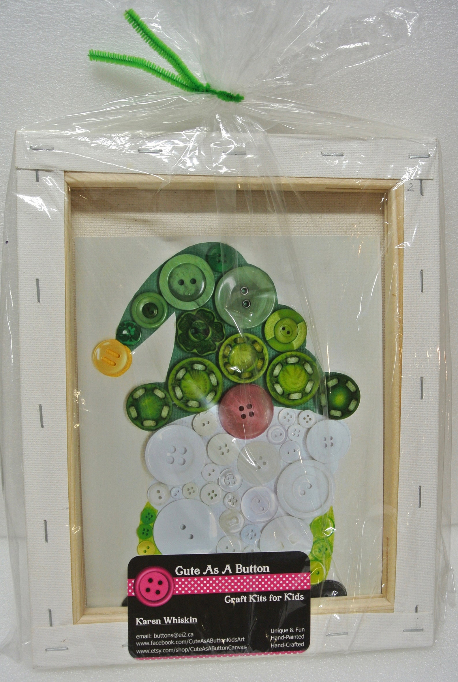 Button Craft KIT for Kids, Gnome Craft Kits, Kids Crafts, Gnome Button ...