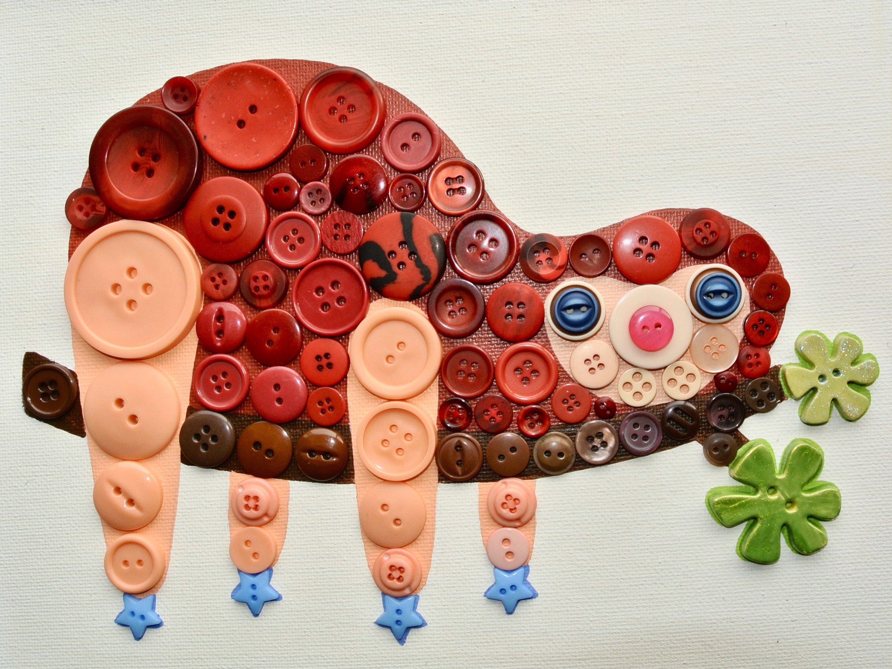 Button Craft KIT for Kids Sloth Craft Kits Kids Crafts | Etsy