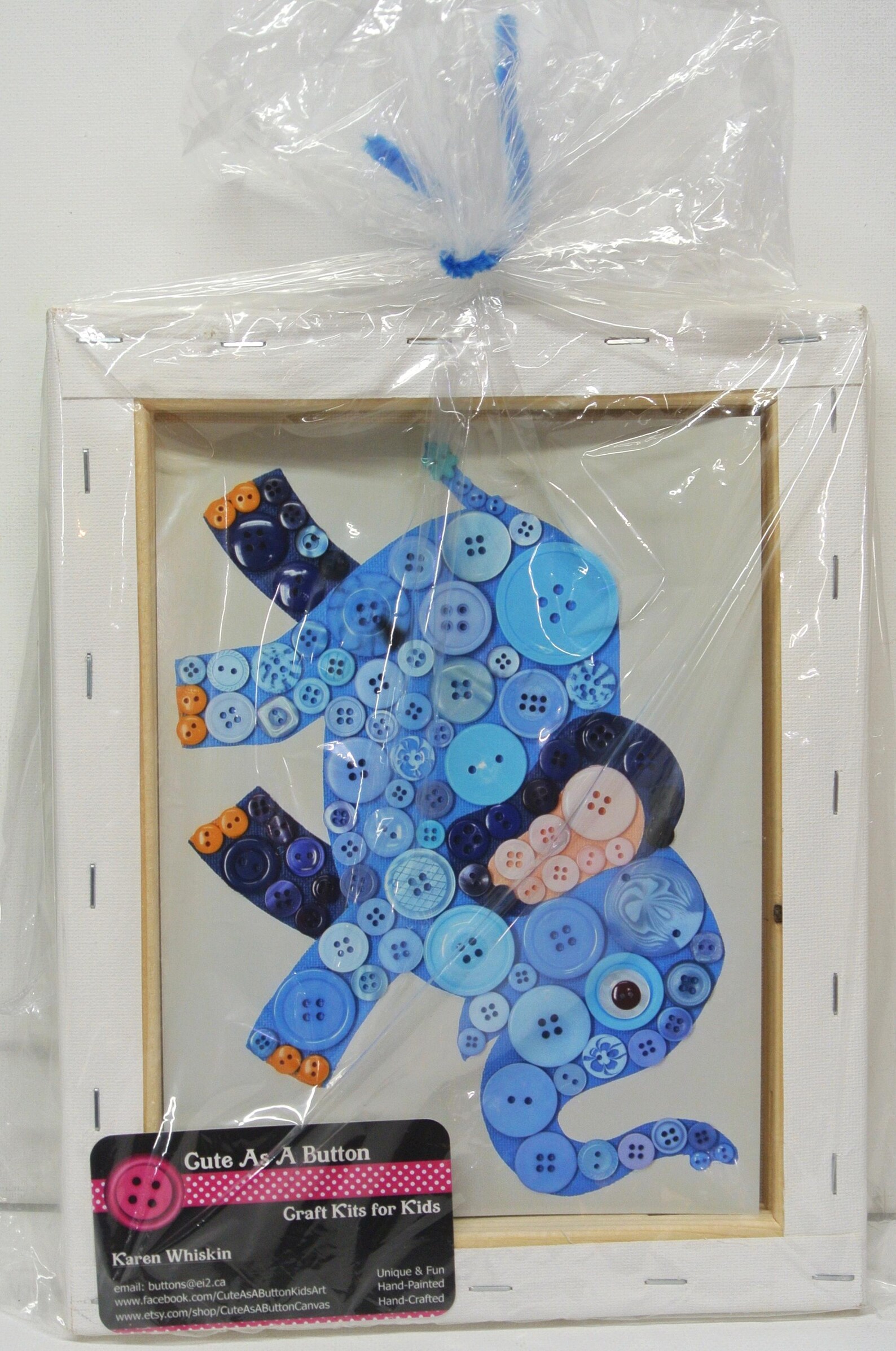 Button Craft KIT for Kids, Elephant Craft Kits, Kids Crafts, Elephant ...