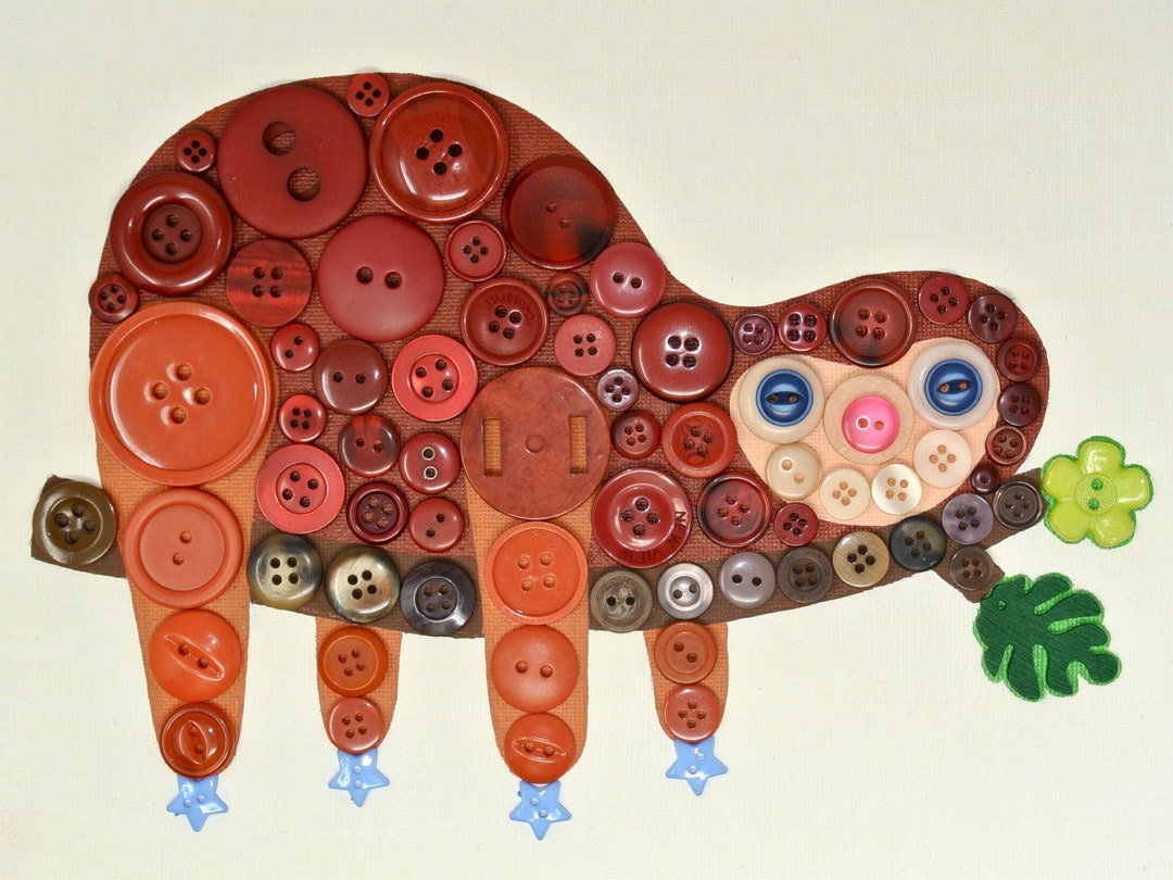 Button Craft KIT for Kids, Sloth Craft Kits, Kids Crafts, Sloth Button ...
