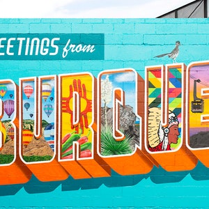 Greetings From Burque Mural Sign Painting - Albuquerque Street Art ...