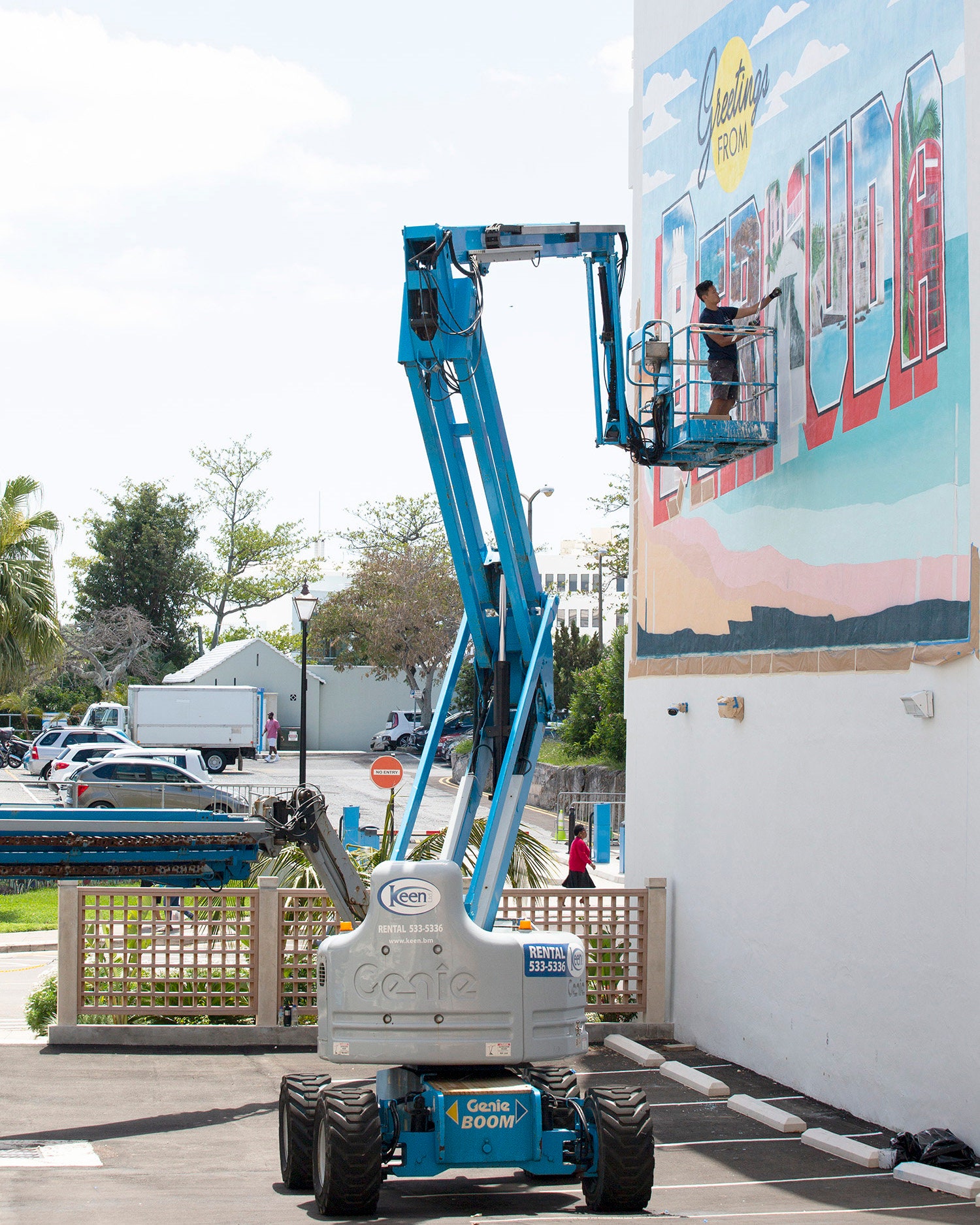 Greetings From Bermuda Mural Sign Painting - Street Art Print of ...