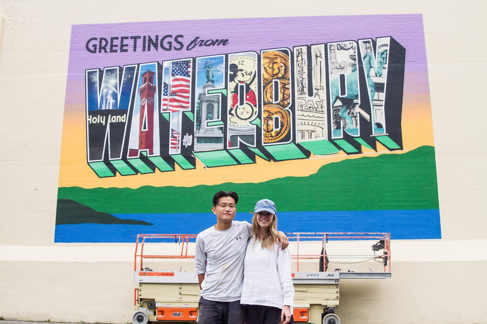 Greetings From Waterbury Mural Sign Painting - CT Street Art Print of ...