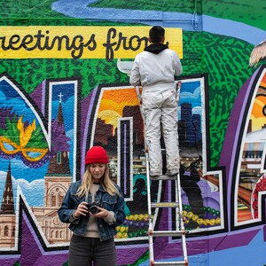 Greetings From NOLA Mural - New Orleans Postcard Street Art Print ...