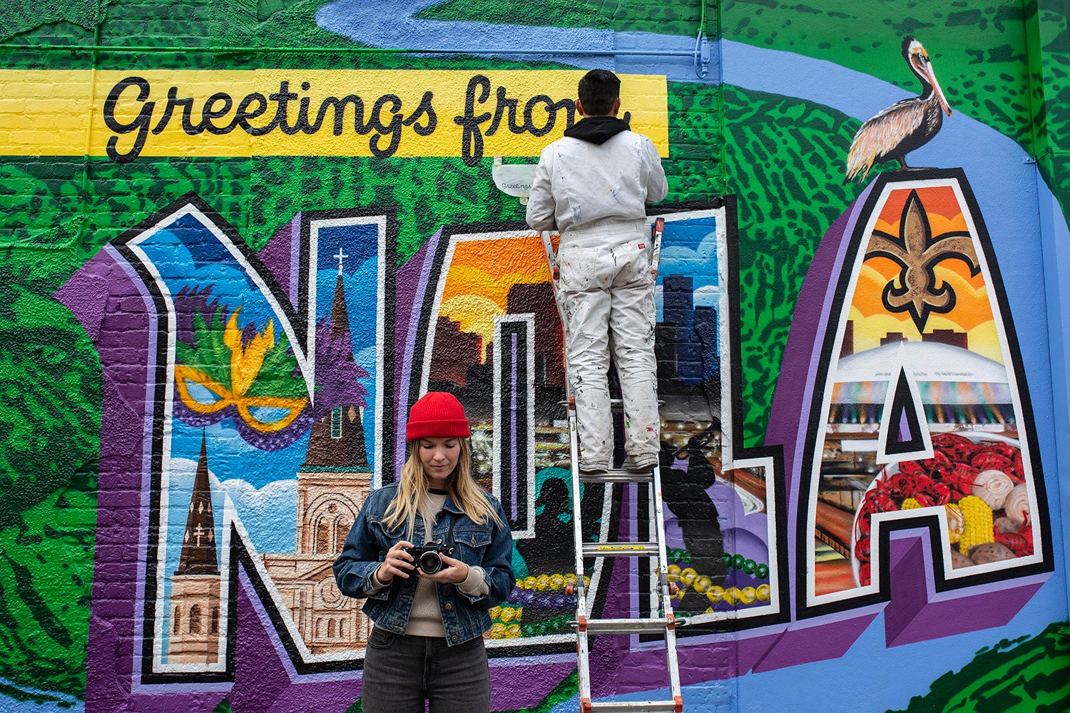 Greetings From NOLA Mural - New Orleans Postcard Street Art Print ...