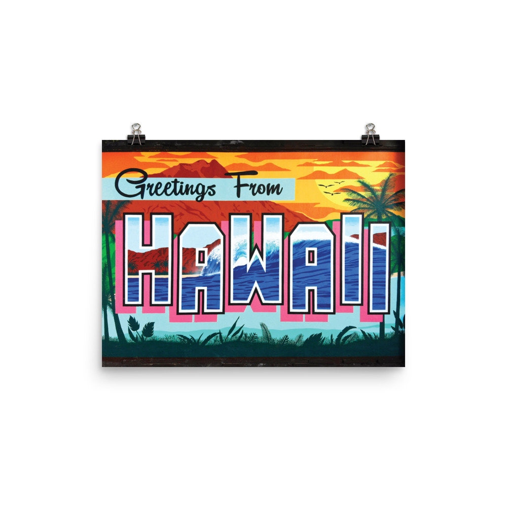 Greetings From Hawaii Mural Sign Painting Honolulu Street Art Print of ...