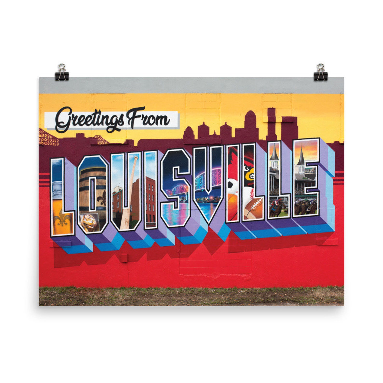 Greetings From Louisville Mural Sign Painting - Street Art Print of ...