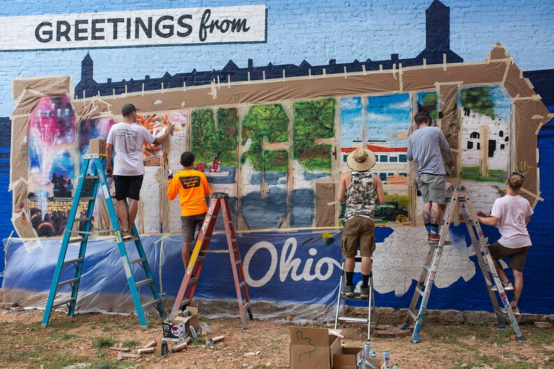 Greetings From Springfield Ohio Mural Sign Painting - OH Street Art ...