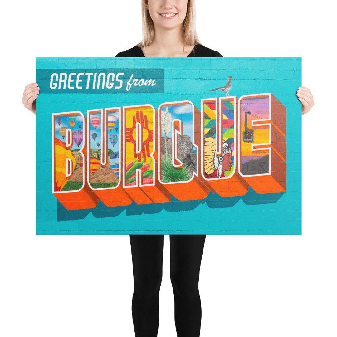 Greetings From Burque Mural Sign Painting - Albuquerque Street Art ...