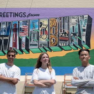 Greetings From Waterbury Mural Sign Painting - CT Street Art Print of ...