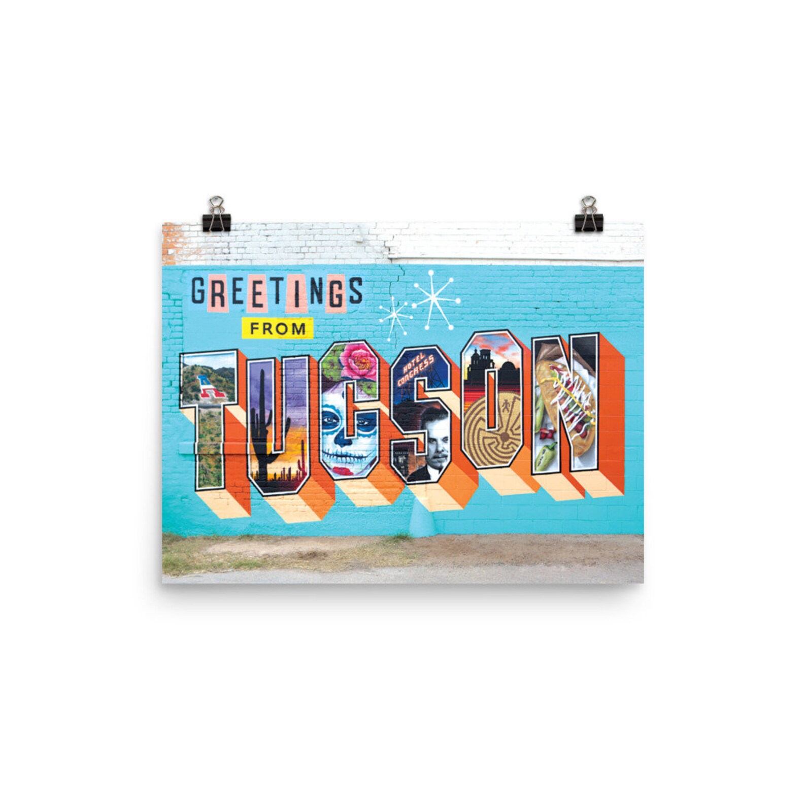 Greetings From Tucson Mural AZ Street Art Print of Postcard - Etsy