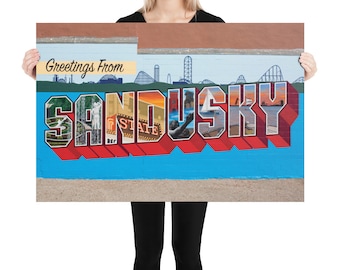 Greetings From Burque Mural Sign Painting Albuquerque Street Art Print ...