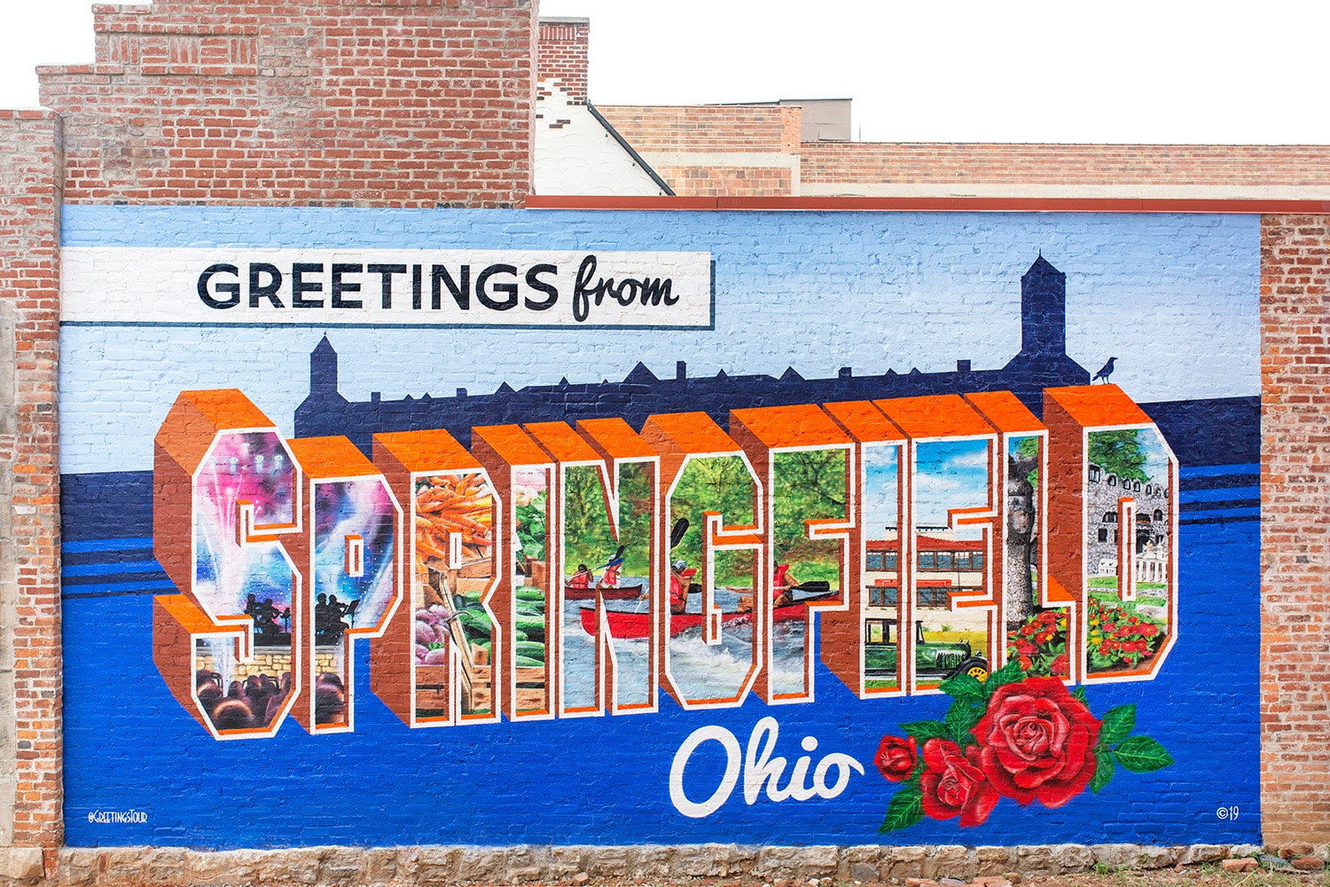 Greetings From Springfield Ohio Mural Sign Painting - OH Street Art ...
