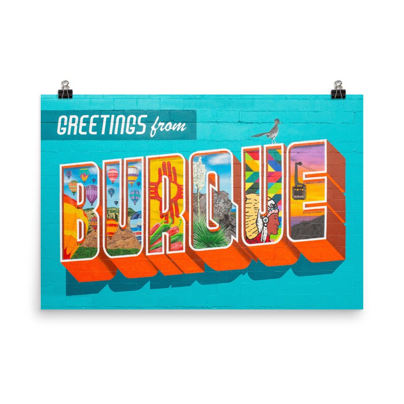 Greetings From Burque Mural Sign Painting - Albuquerque Street Art ...