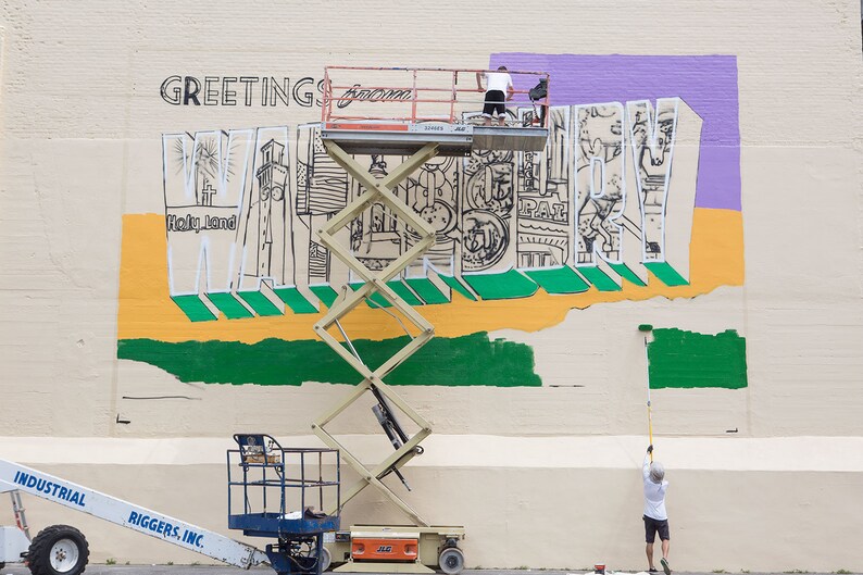 Greetings From Waterbury Mural Sign Painting - CT Street Art Print of ...