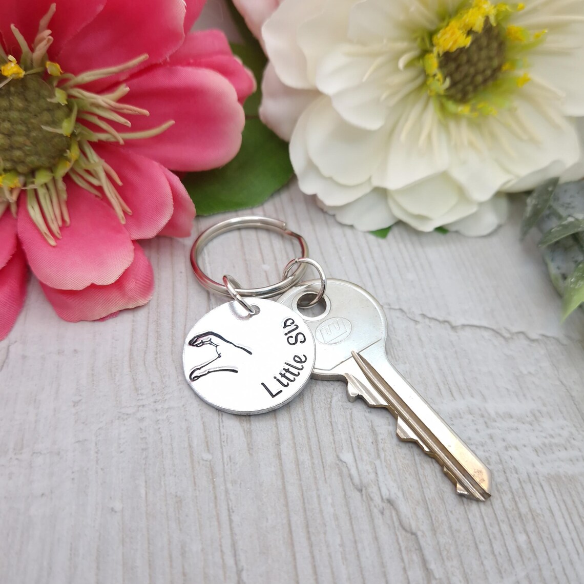 Big Sister and Little Sister Keyrings, Birthday Gifts for Sister, Hand ...
