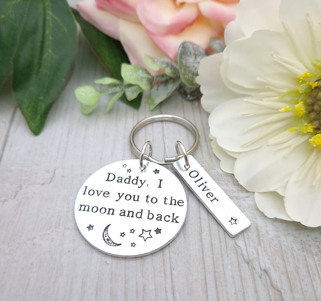 Daddy Gifts for Father's Day, I Love You to the Moon and Back Keyring ...
