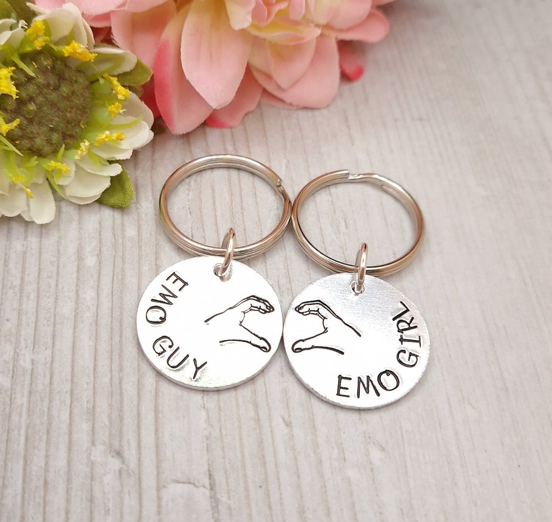 Emo Gifts | Gift for Elder Emo | Emo Guy and Emo Girl Keyrings | Emo ...