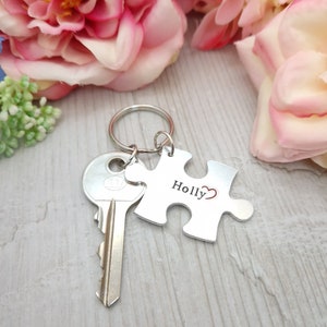 Anniversary Gifts for Boyfriend, Matching Jigsaw Keychains ...