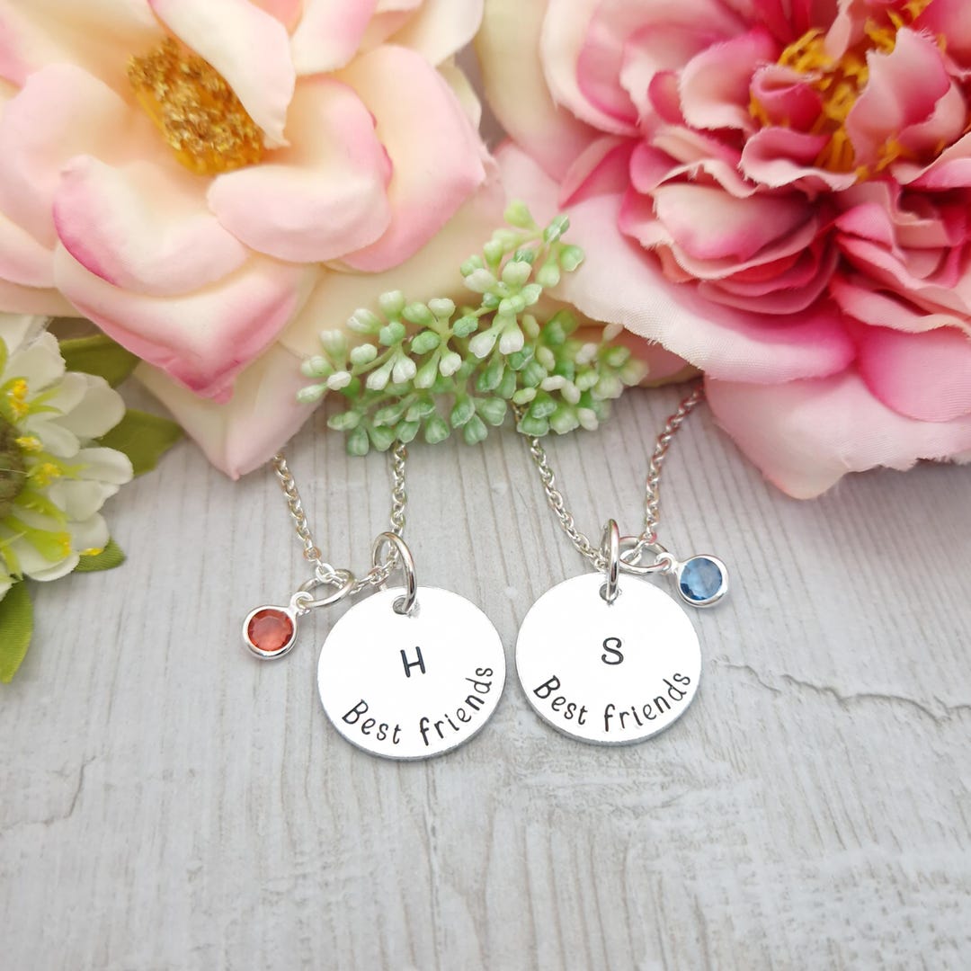 Best Friend Necklace for 2, Personalised Matching Bestie Necklaces ...
