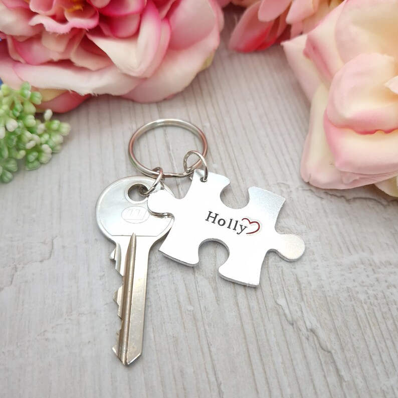 Anniversary Gifts for Boyfriend, Matching Jigsaw Keychains ...