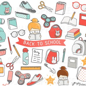 Back to School Clipart, Classroom Clipart, School Clipart, Planner ...