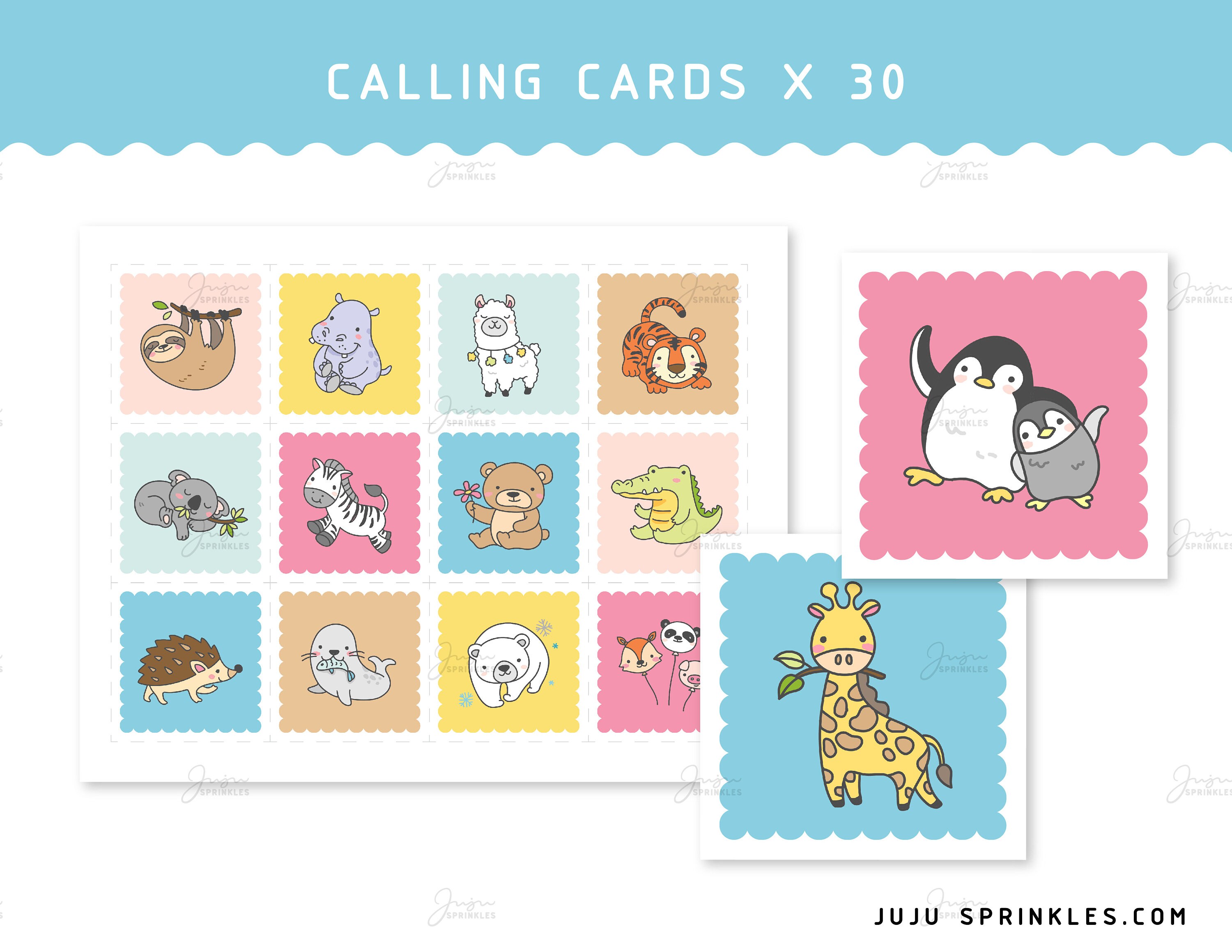 Animal Bingo Printable Party Game Zoo Bingo Animal Flashcards Matching ...