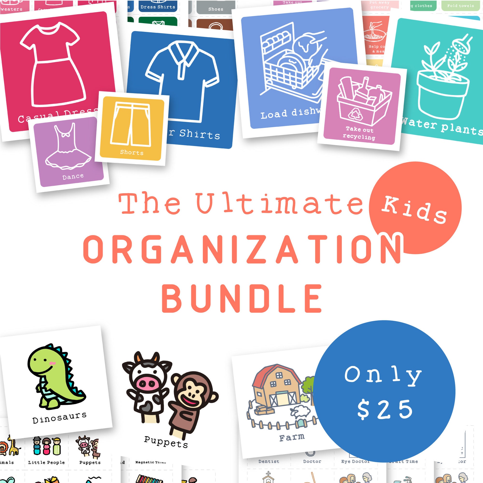 Kids Clothes Organizers | Kids Clothing Labels | Printable Children ...