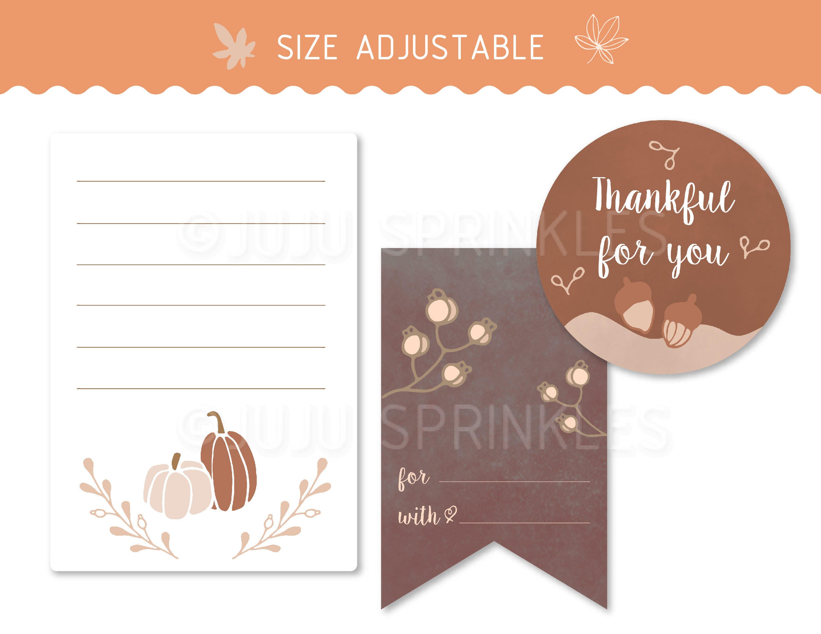 Printable Fall Gift Tags Pumpkin Favor Tags Autumn Party - Etsy