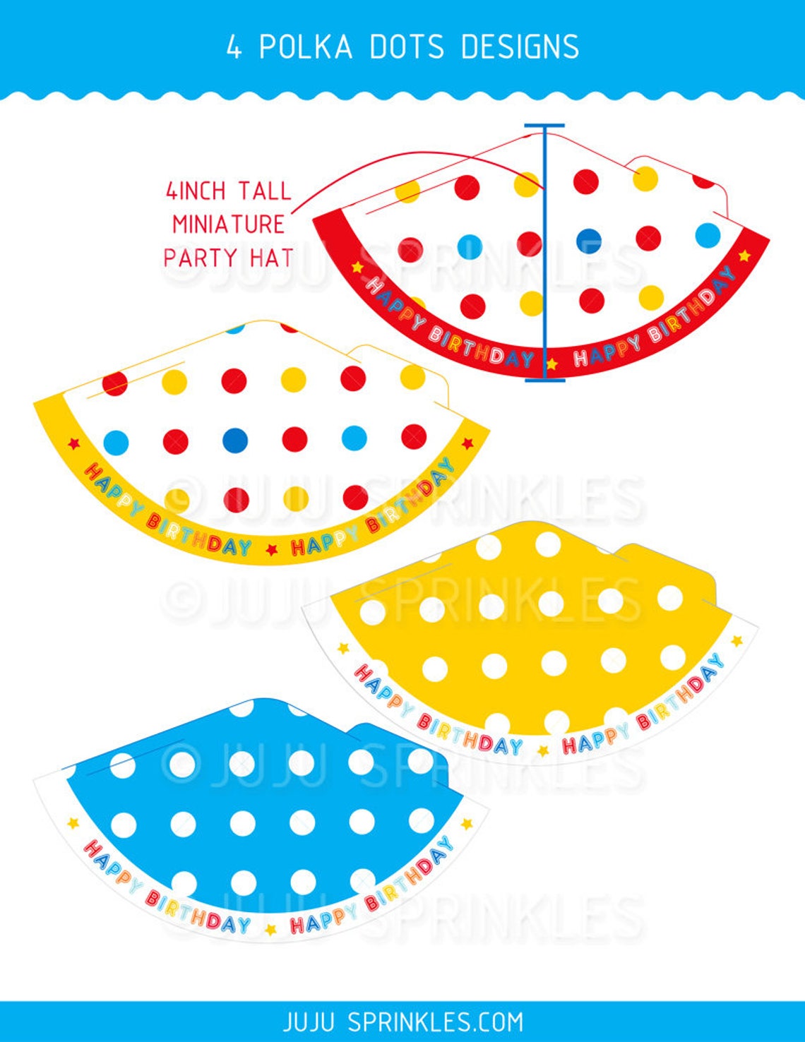 Transportation Birthday Party Hats, Car Party Hats, Mini Birthday Hats ...
