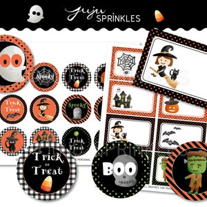 Halloween Cupcake Toppers Printable, Halloween Party Printable ...