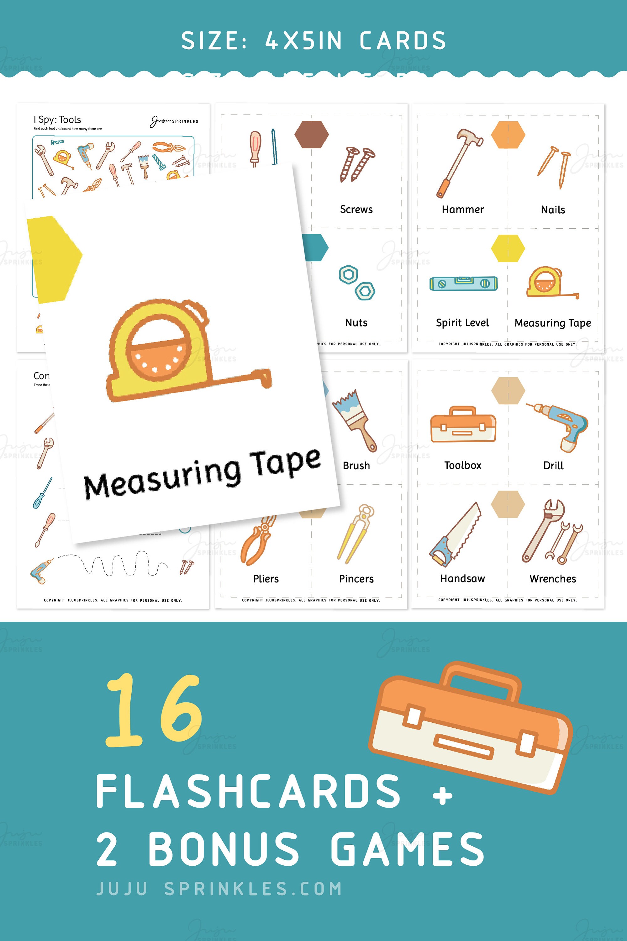 Kids Tool Box | Printable Tool Box Flashcards | Montessori Cards | I ...