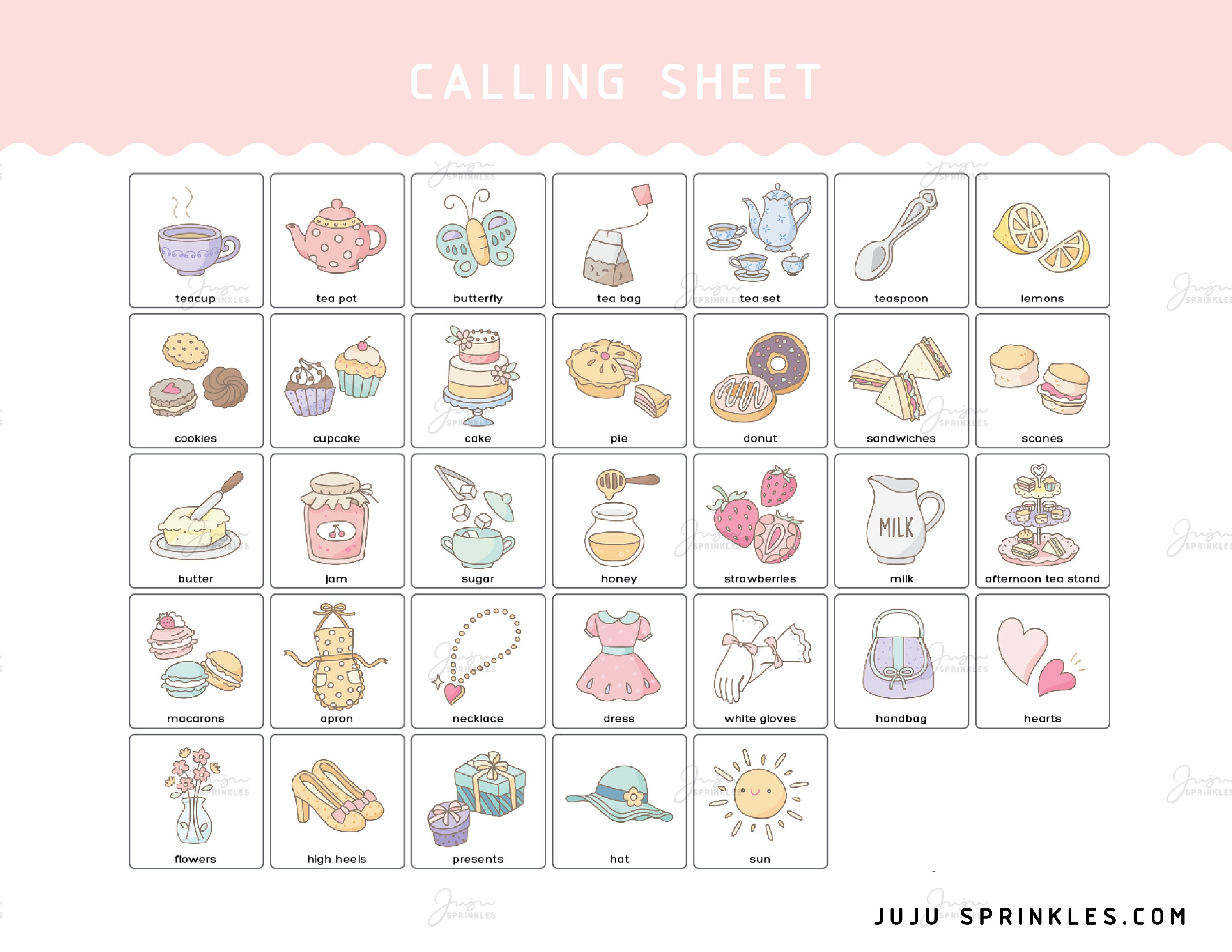 Tea Party Printable Game | Preschool Activities | Tea Party I Spy ...