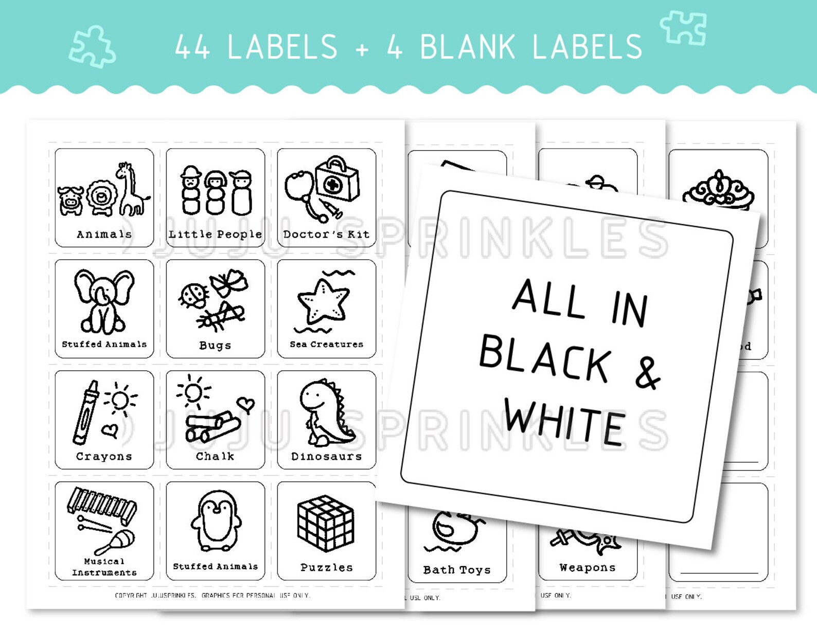 Toy Organization Labels | Printable Toy Storage Labels | Children's ...