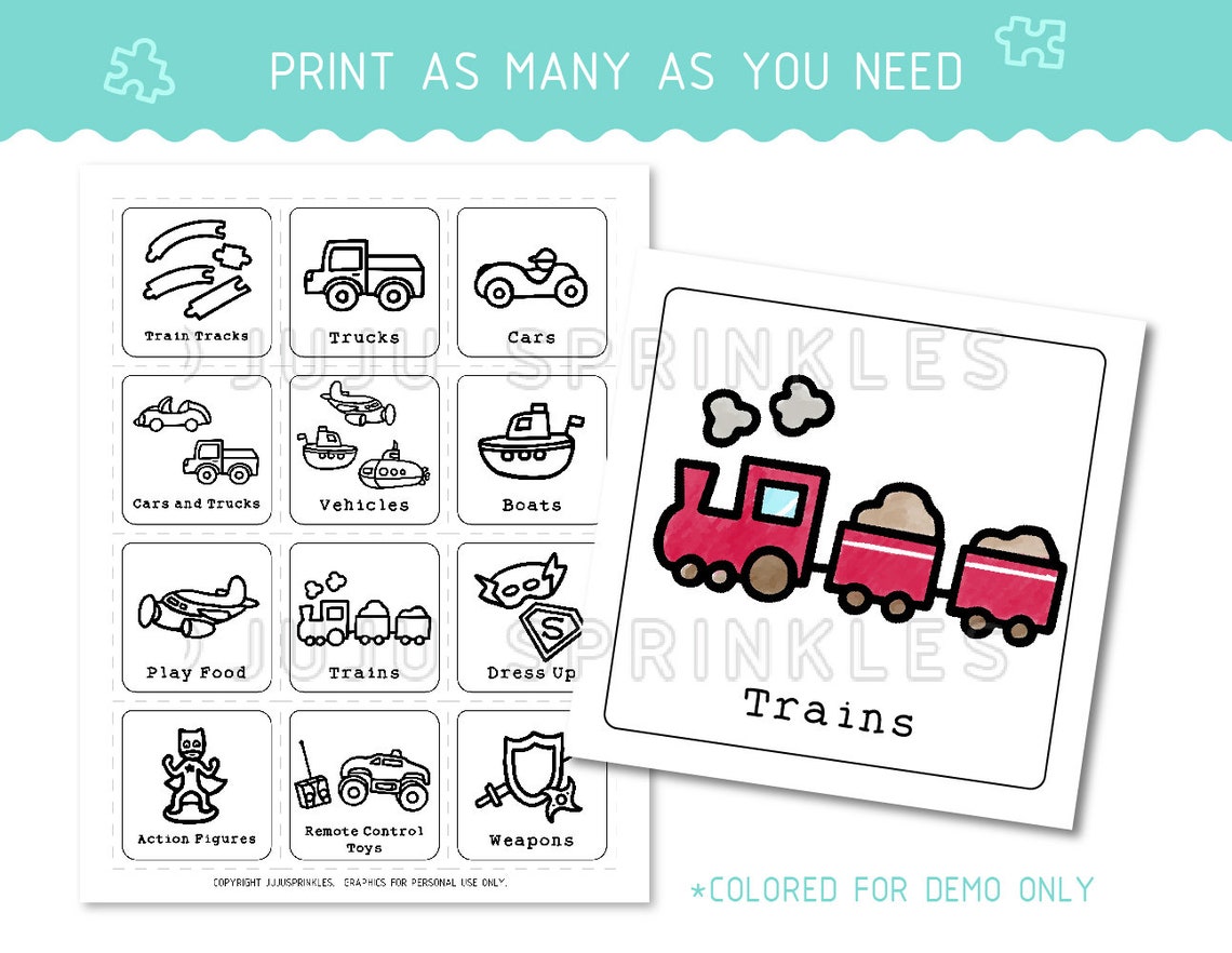 Toy Organization Labels | Printable Toy Storage Labels | Children's ...