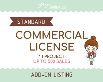 Commercial License Add-on License to Use ONE Clipart Set in Items for ...