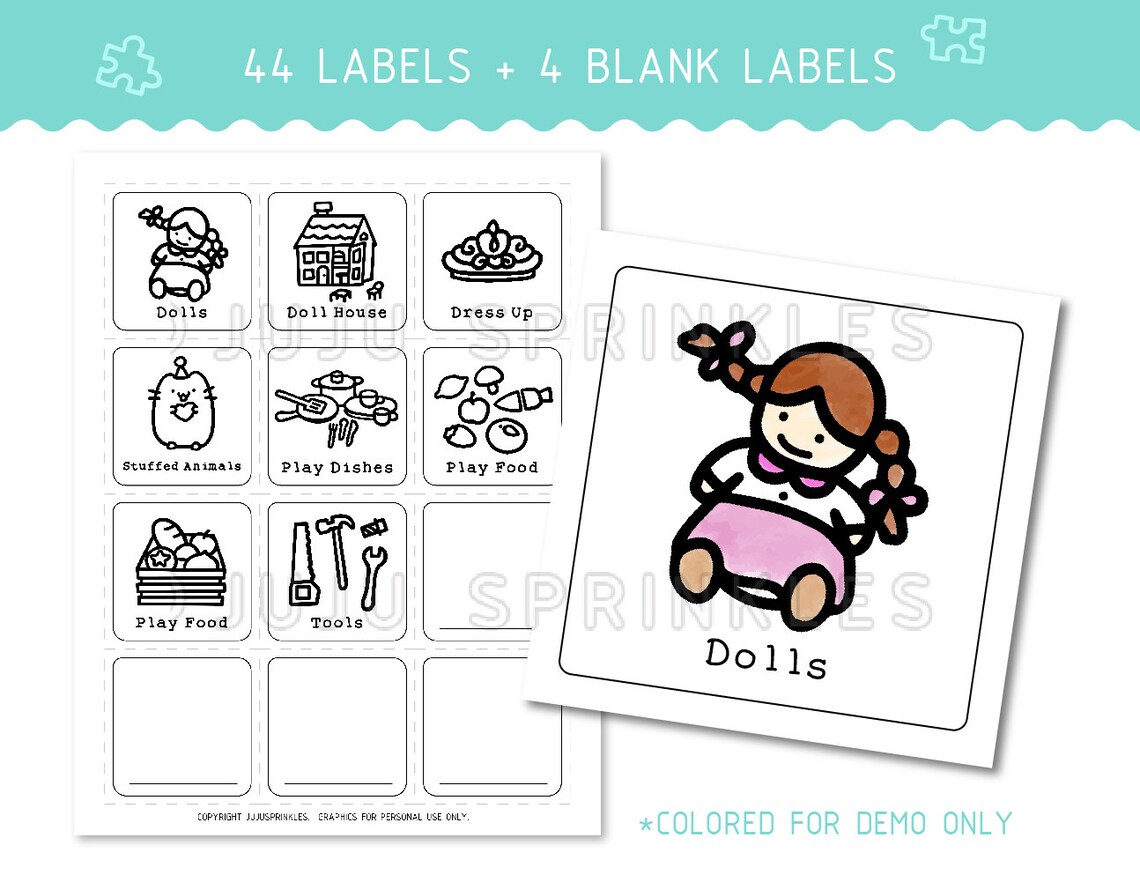 Toy Organization Labels | Printable Toy Storage Labels | Children's ...