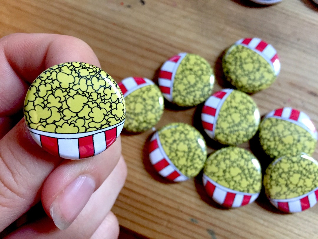 Popcorn Button - Etsy