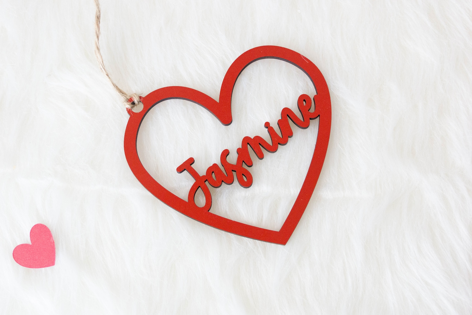 Heart Name Tag Valentine's Day Gift Tag Custom Wood - Etsy