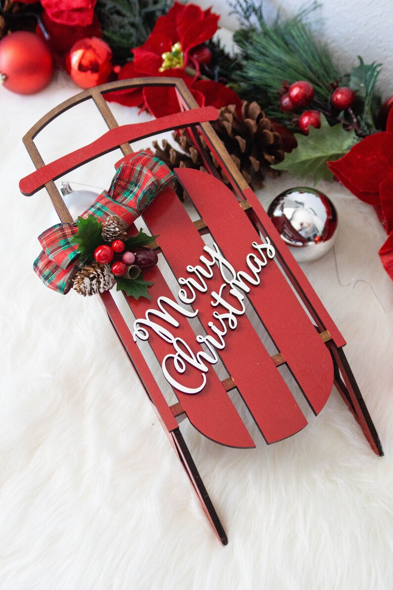 Sled SVG File Christmas Laser Cut File Housewarming Gift - Etsy Canada