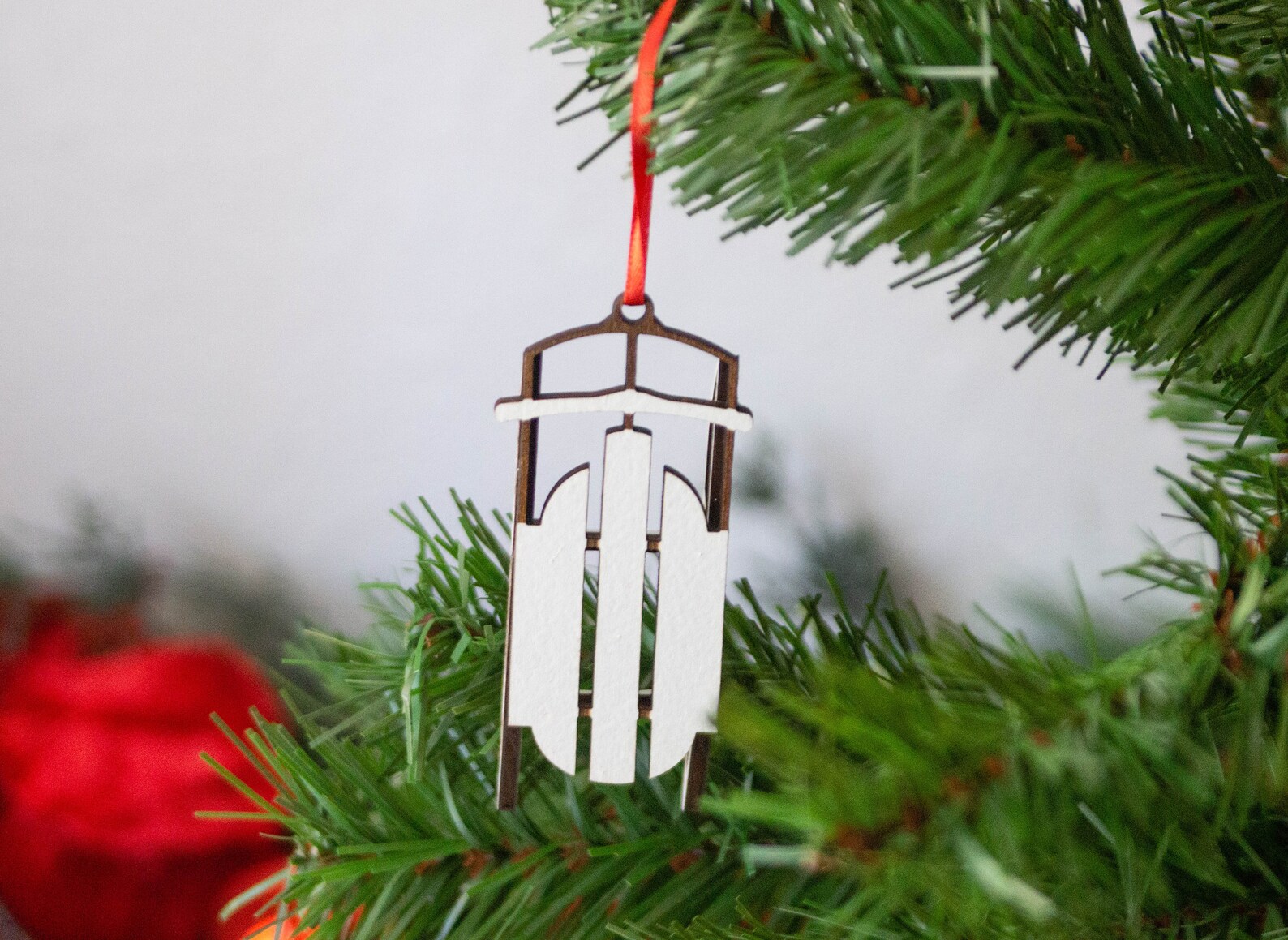 Sled SVG File Christmas Laser Cut File Housewarming Gift | Etsy