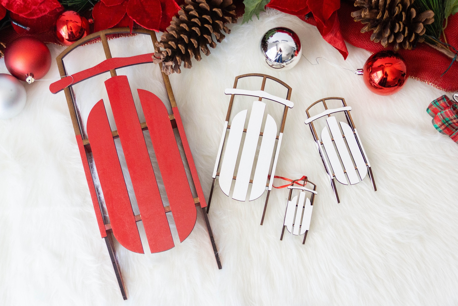 Sled SVG File Christmas Laser Cut File Housewarming Gift | Etsy