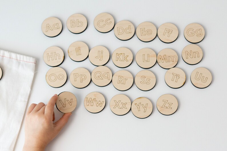 Wooden Alphabet Letters Homeschool Resources Back to | Etsy