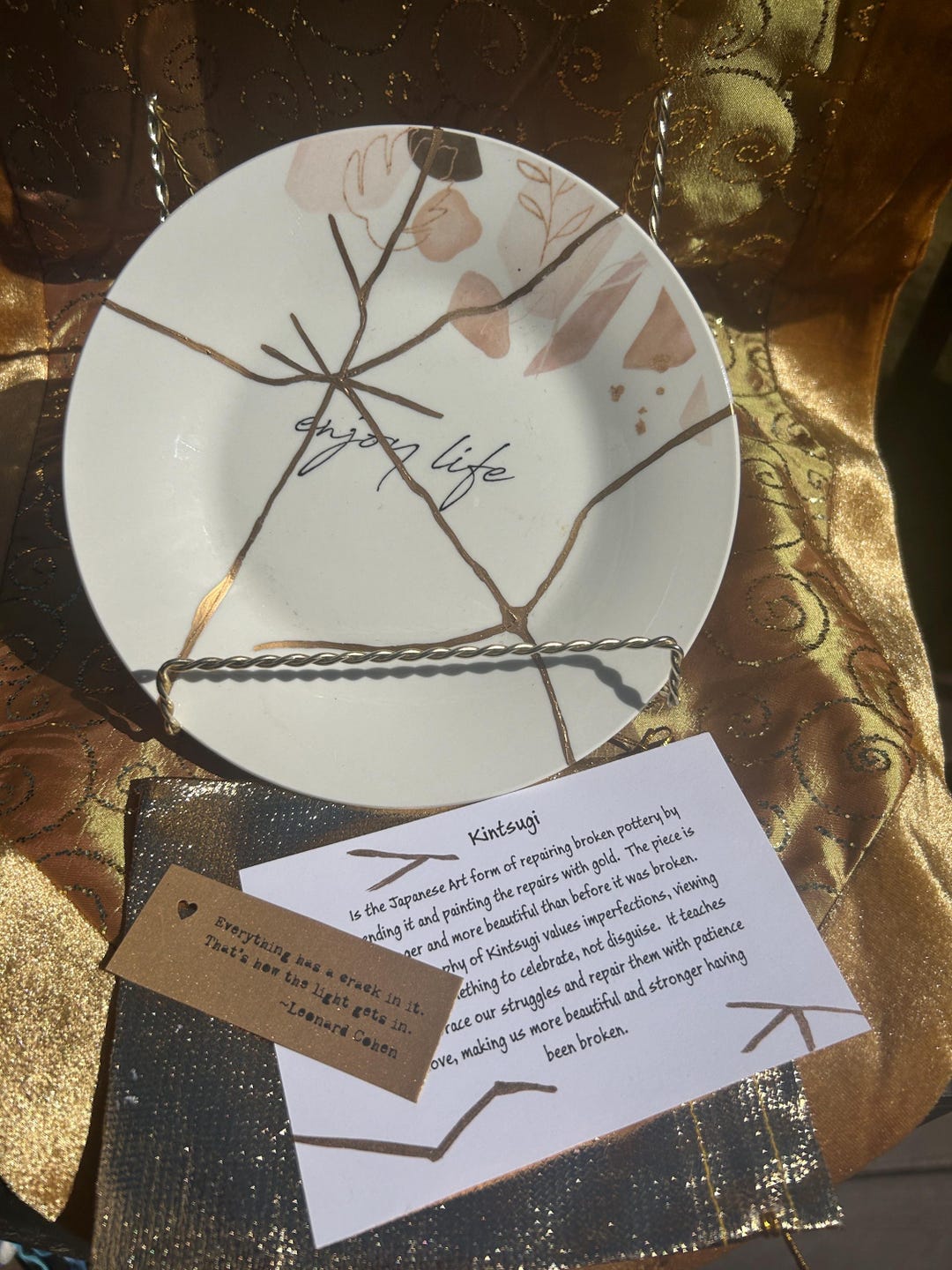 Kintsugi Bird Wabi Sabi Plate - Etsy