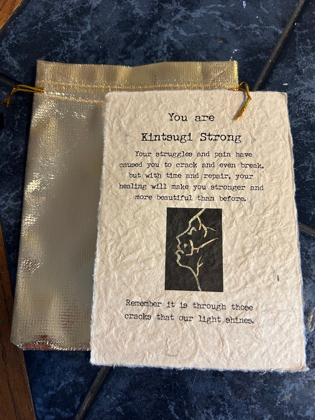 You Are Kintsugi Strong Note Card - Etsy