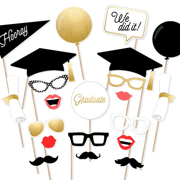 Graduation Photo Booth Props - Etsy