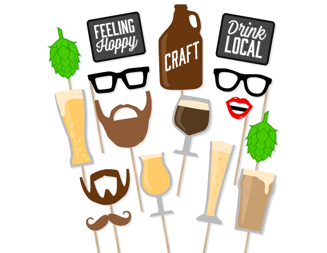 Craft Beer Photo Booth Props Printable Beer Props Brewery | Etsy