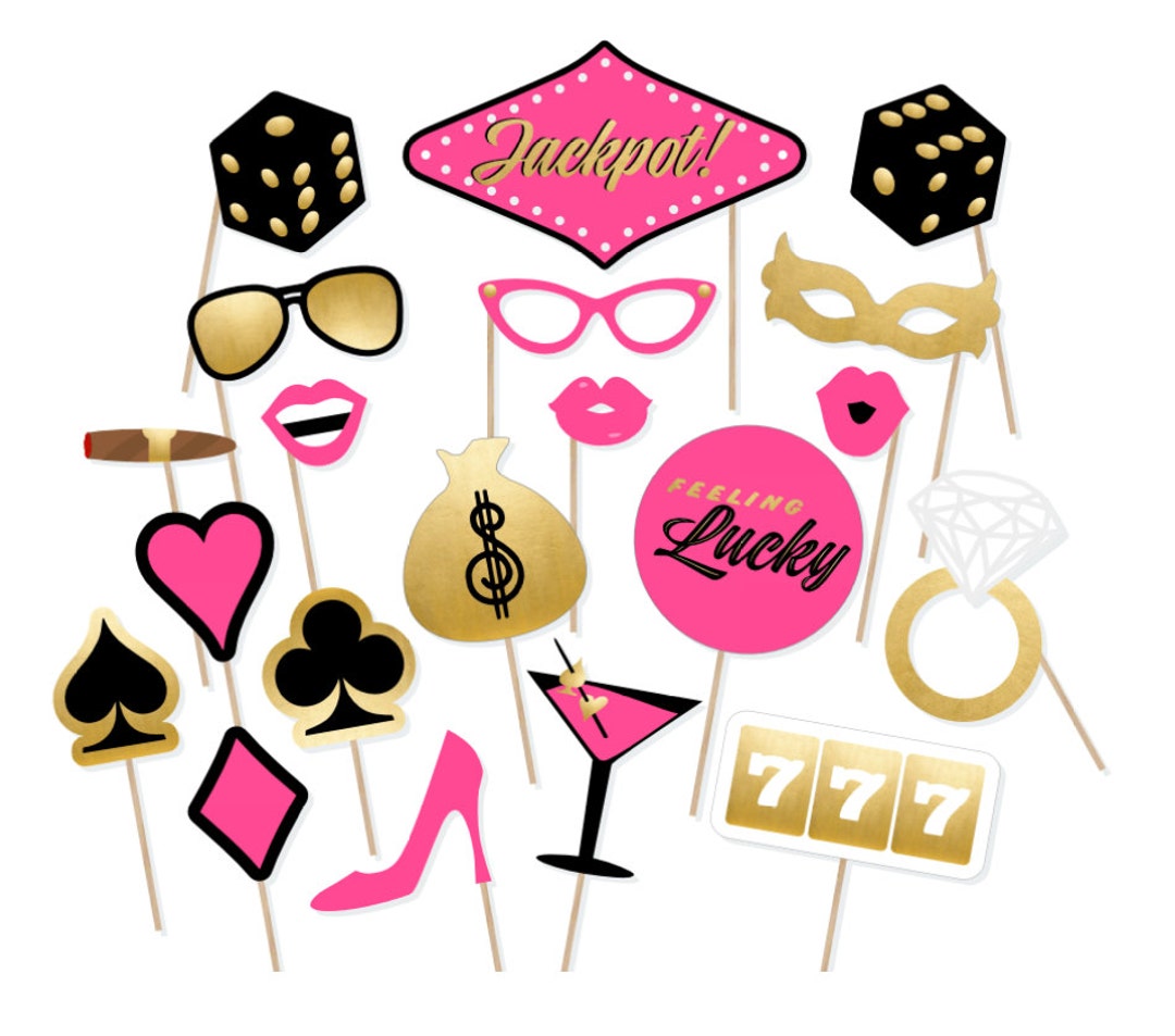 Printable Casino Photo Booth Props - Ladies Vegas Weekend Props - Las ...