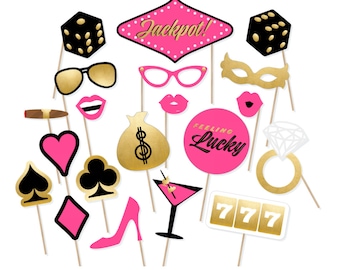 41 Funny Bachelorette Bridal Shower Photo Booth Props Gold and Black ...